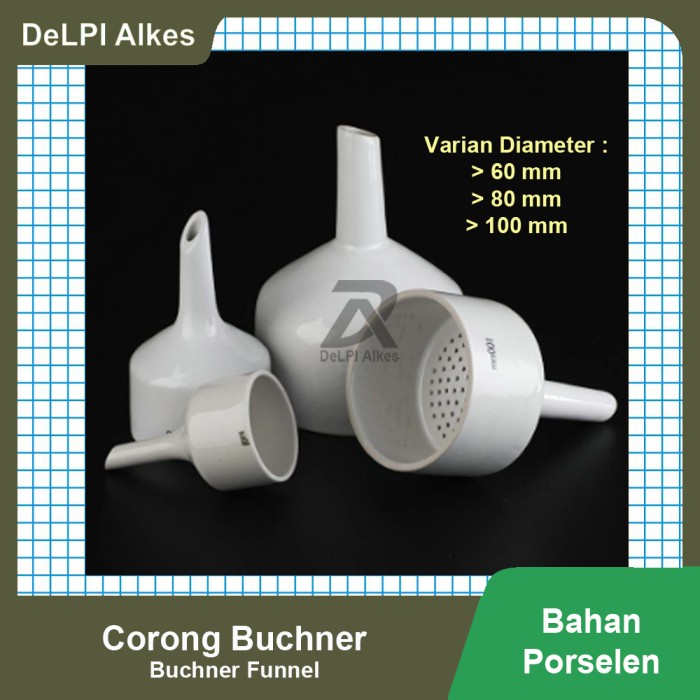 Jual Corong Buchner Funnel Keramik Porcelain Diameter 60 80 100 mm ...