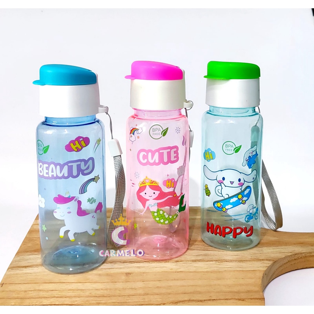 Jual (Min Order 3pc) Botol Flip Plastik 350ml / Botol Polin Flip Anak ...