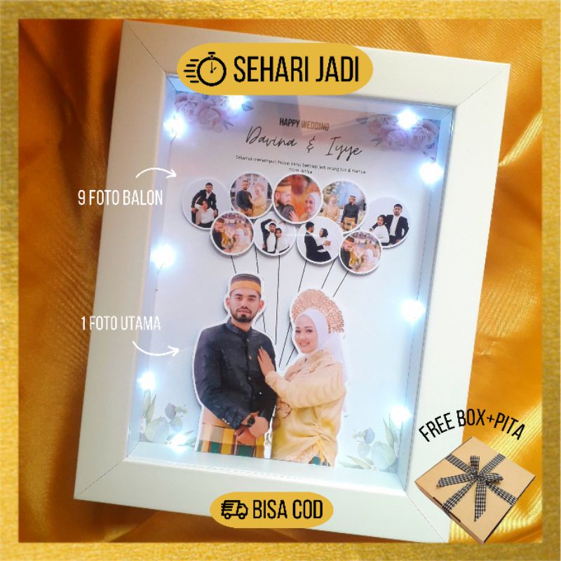 Jual Frame 3D Pop Up Custom Kado Valentine Graduation Wedding Sehari ...