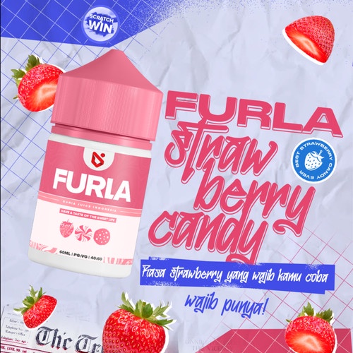 Jual LIQUID FURLA V2 STRAWBERRY CANDY 60ML | Shopee Indonesia