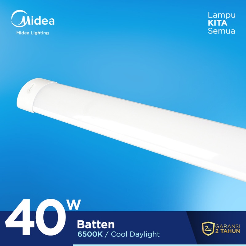 Jual Midea Lampu Batten Led 40 Watt Putih 6500K Cool Day Light | Shopee Indonesia