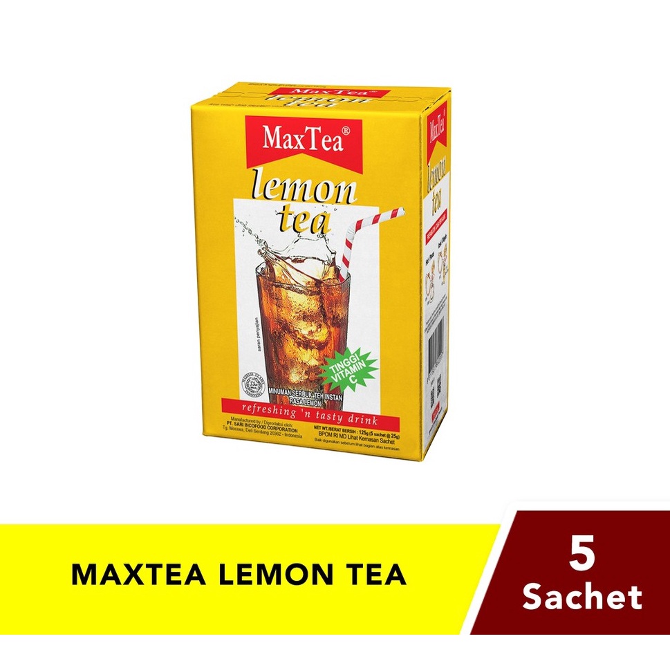 Jual MaxTea Lemon Tea (5 sachet) | Shopee Indonesia