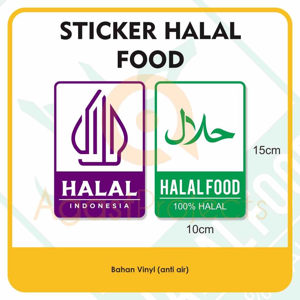 Jual Sticker Halal Food Stiker Anti Air | Shopee Indonesia