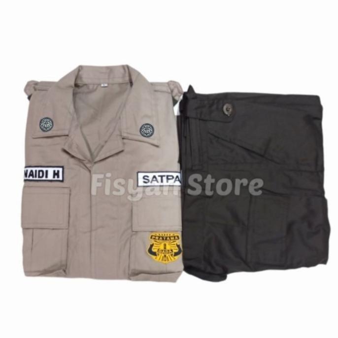 Jual Paket Seragam PDL Satpam | Paket Seragam Security Coklat | Shopee Indonesia