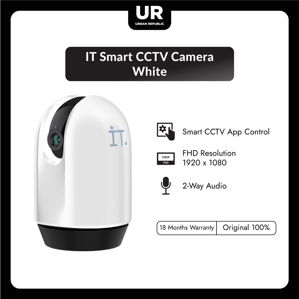 Jual IT Smart CCTV Camera - White | Shopee Indonesia