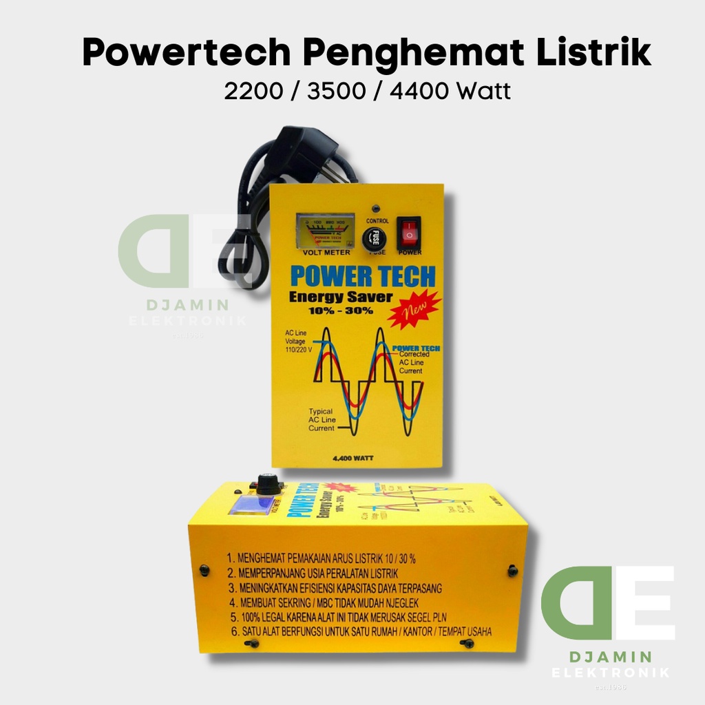 Jual Powertech Alat Penghemat Listrik Rumah 2200-4400 Watt / Power Tech Energy Saver Apartemen ...
