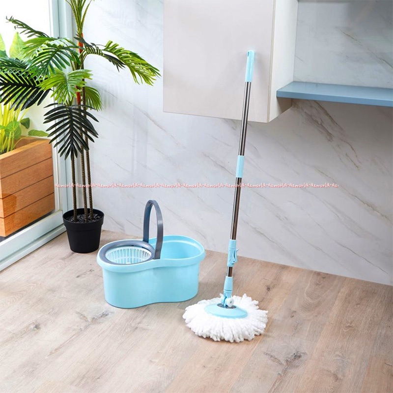 Jual Proclean Spin Mop Set With Wringer Alat Pel Berputar Biru Muda ...