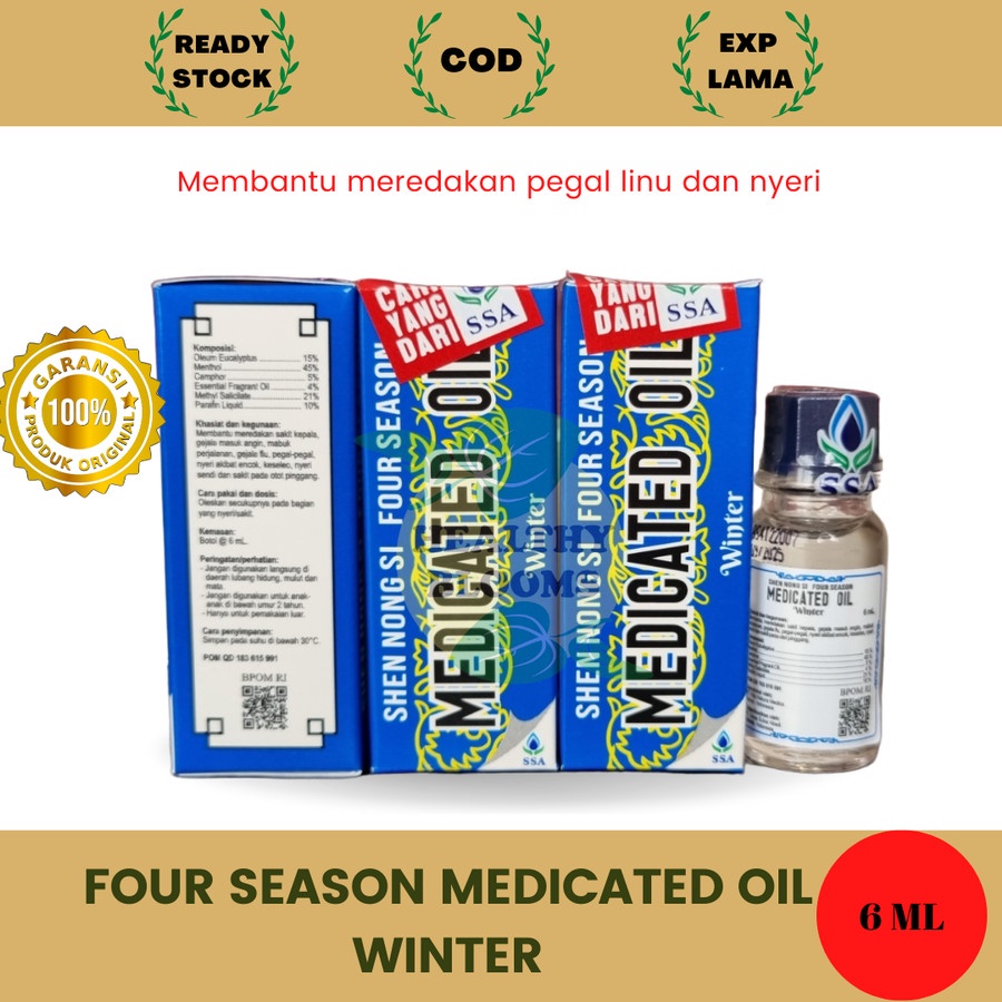 Jual Medicated Oil Winter 6ml / Winter Medicated Oil Four Season 6 ml ...