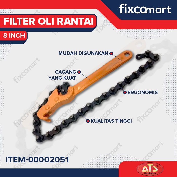 Jual Ats Oil Filter / Filter Oli Rantai 8 Inch / Inchi | Shopee Indonesia