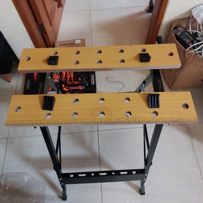 Jual MEJA KERJA MEJA KERJA KAYU PORTABEL WORKBENCH FOLDING WORK BENCH ...