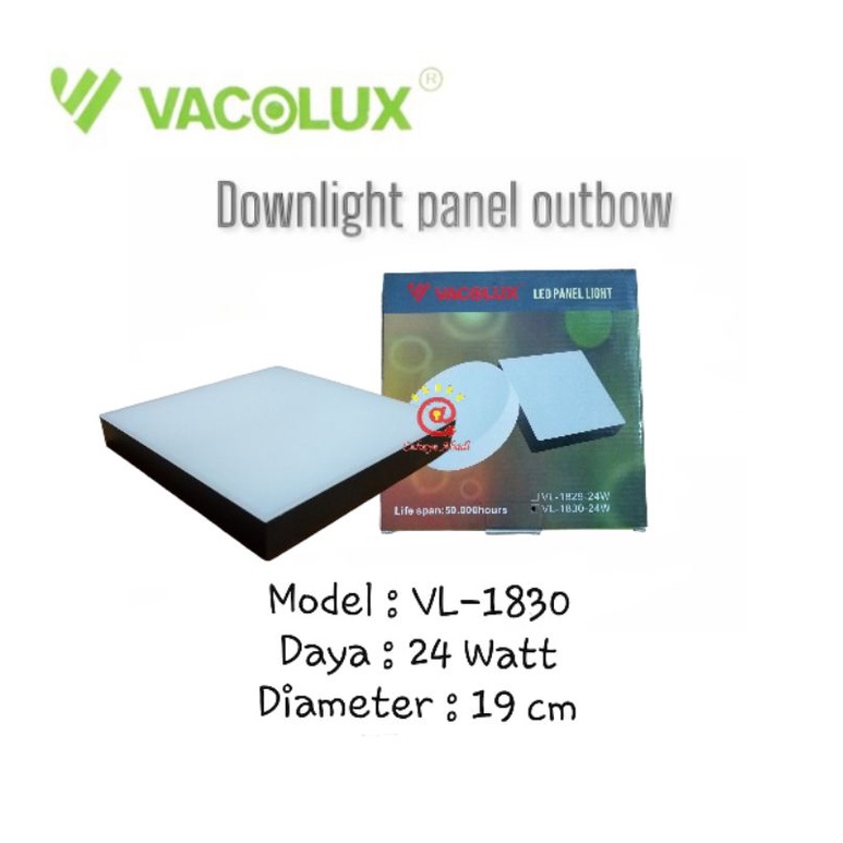 Jual Lampu Downlight Led 24W 24 Watt Kotak Vacolux VL-1830 | Shopee ...