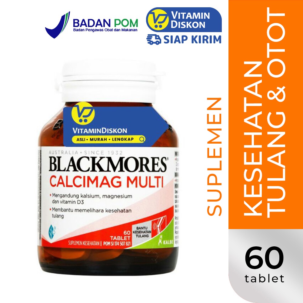 Jual Blackmores Calcimag Multi BPOM Kalbe 60 Tab | Suplemen Vitamin D3 Kesehataan Tulang Dan ...