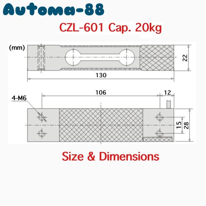 Jual Loadcell 20kg panjang 13cm 130mm 20 kg Single point load cell ...