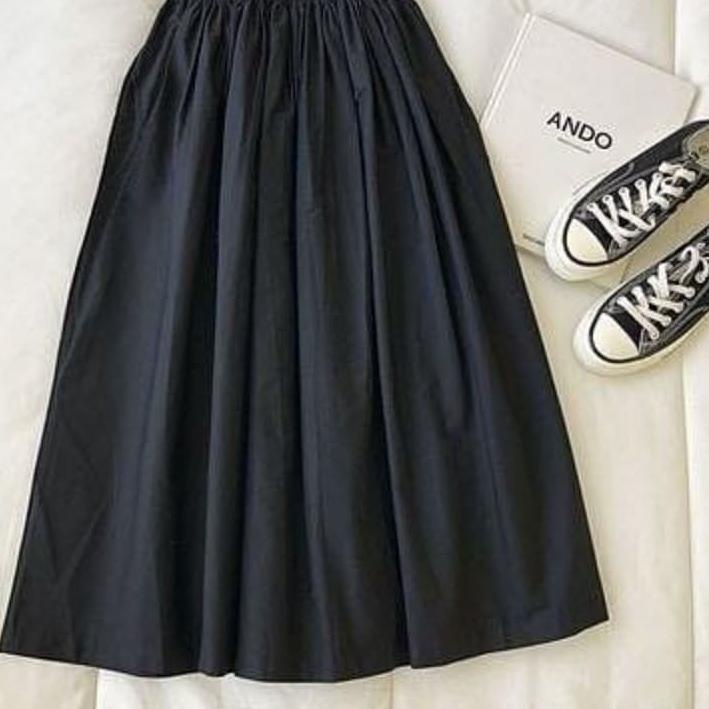 Jual MALL JACKLYN SKIRT BAHAN KAIN LINEN Premium Rok Panjang Korea ...