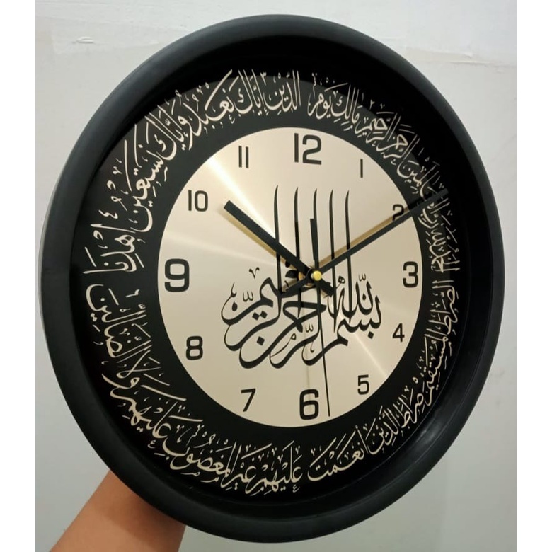 Jual Jam Dinding Kaligrafi Arab Wall Clock Analog Dingding Tempel ...