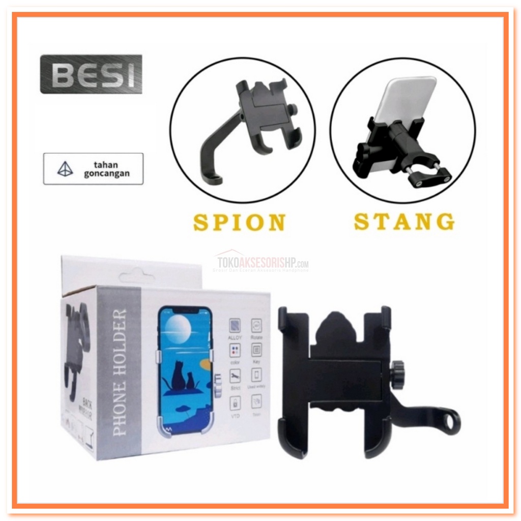 Jual HOLDER MOTOR SPION HM20 / HOLDER MOTOR STANG HM22 BESI UNIVERSAL | Shopee Indonesia