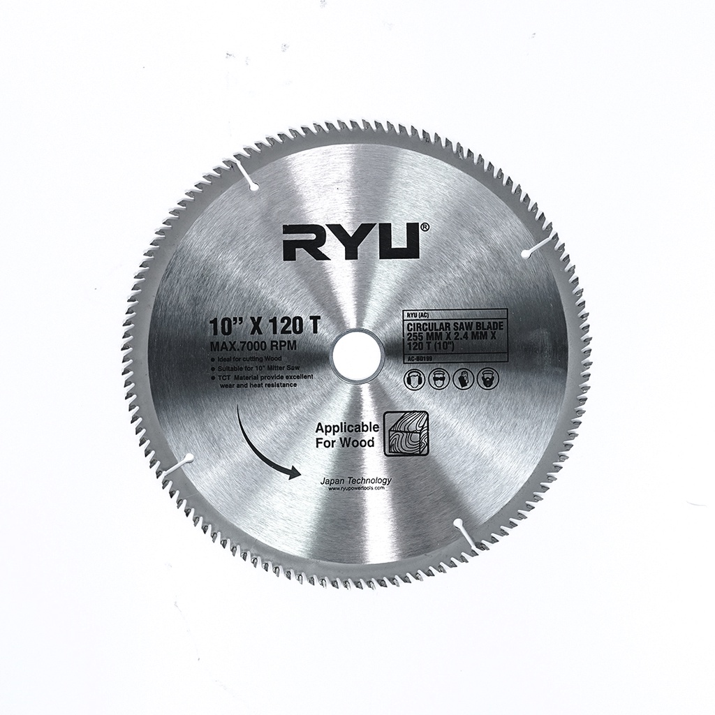 Jual RYU CIRCULAR SAW BLADE 255 MM X 2.4 MM X 120 T | Shopee Indonesia