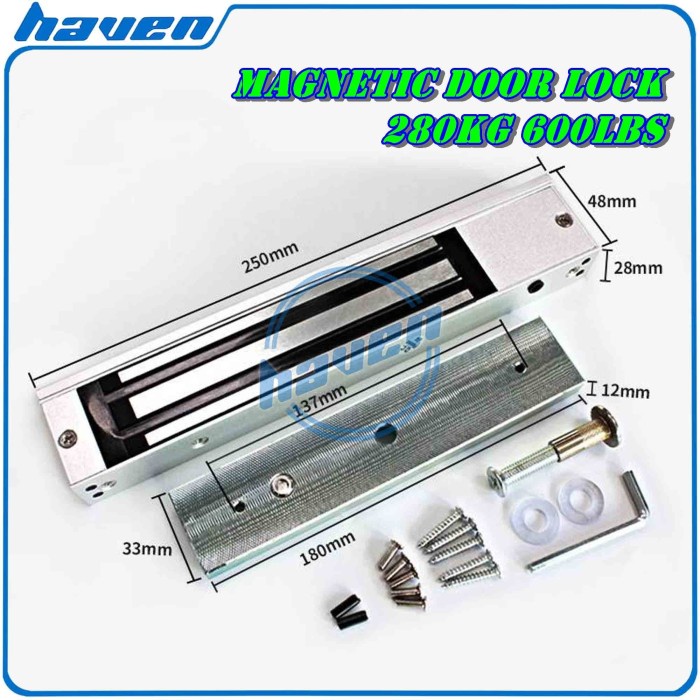 Jual Em Lock 280Kg 600Lbs / Magnetic Door Lock 280Kg 600Lbs/ Access ...