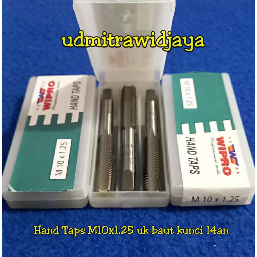 Jual Hand Taps Handtab Handtap Handtaps Taps Handtap Wipro alat pembuat ulir lubang baut ( Drat ...