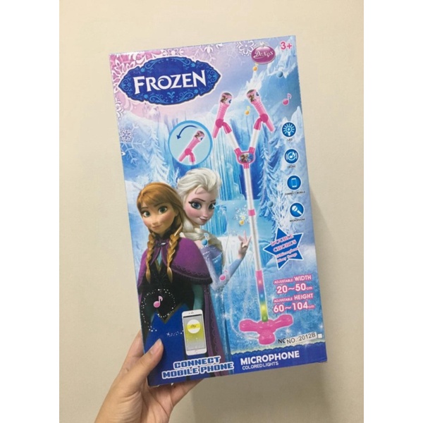 Jual Jual Mainan Anak Mic Frozen Microphone DOUBLE STAND EDUKASI NYANYI ...
