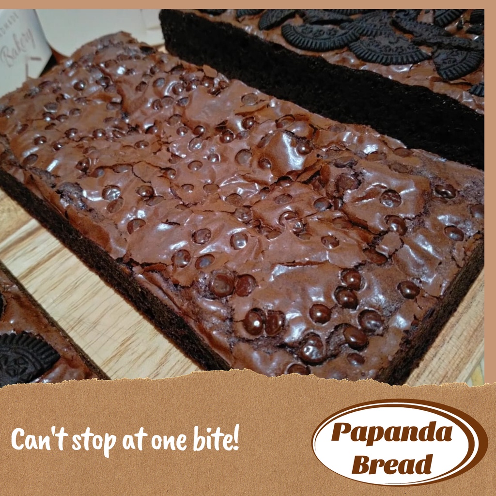Jual Fudgy Brownies CHOCOCHIPS / Brownies Panggang - Papanda Bread ...