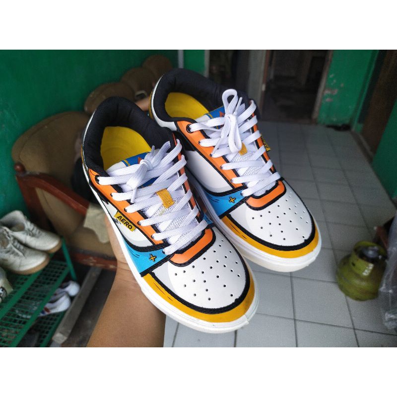 Jual Aerostreet 2D hoops low putih biru muda kuning | Shopee Indonesia