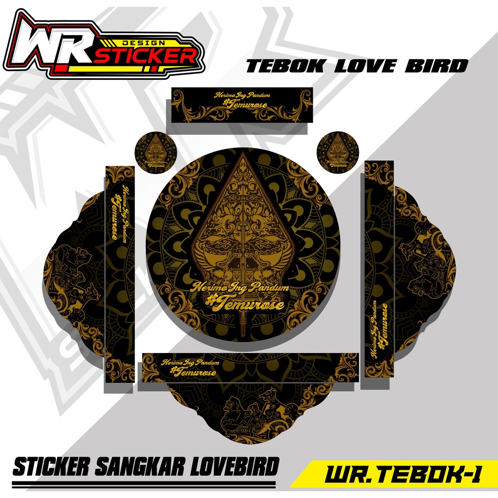 Jual Sticker Decal Sangkar LoveBird - Stiker Dekal Tebok Love Bird ...