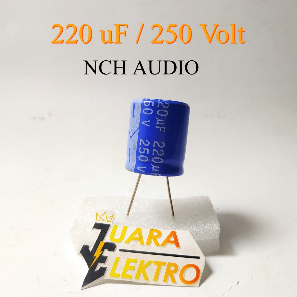 Jual KAPASITOR ELCO 220uF / 250V | Elko 220 uF/250 Volt (NCH AUDIO) | Shopee Indonesia