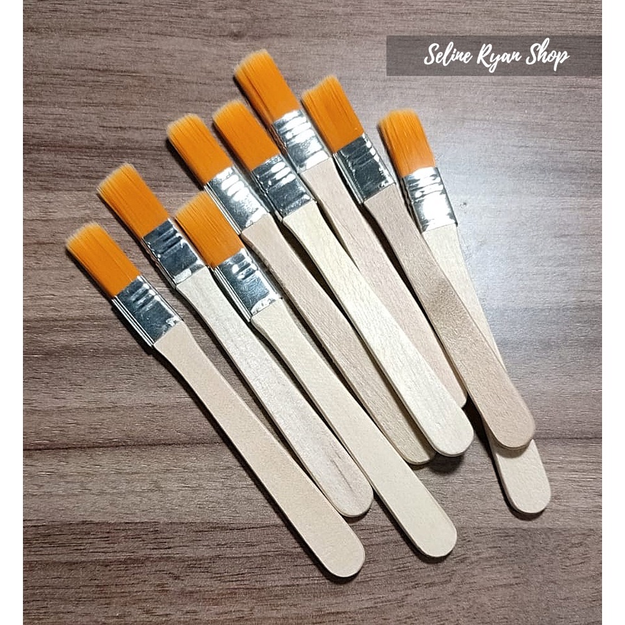 Jual Kuas Nylon / Kuas Lembut Gagang Kayu no. 1 (lebar 1.5cm) | Shopee ...