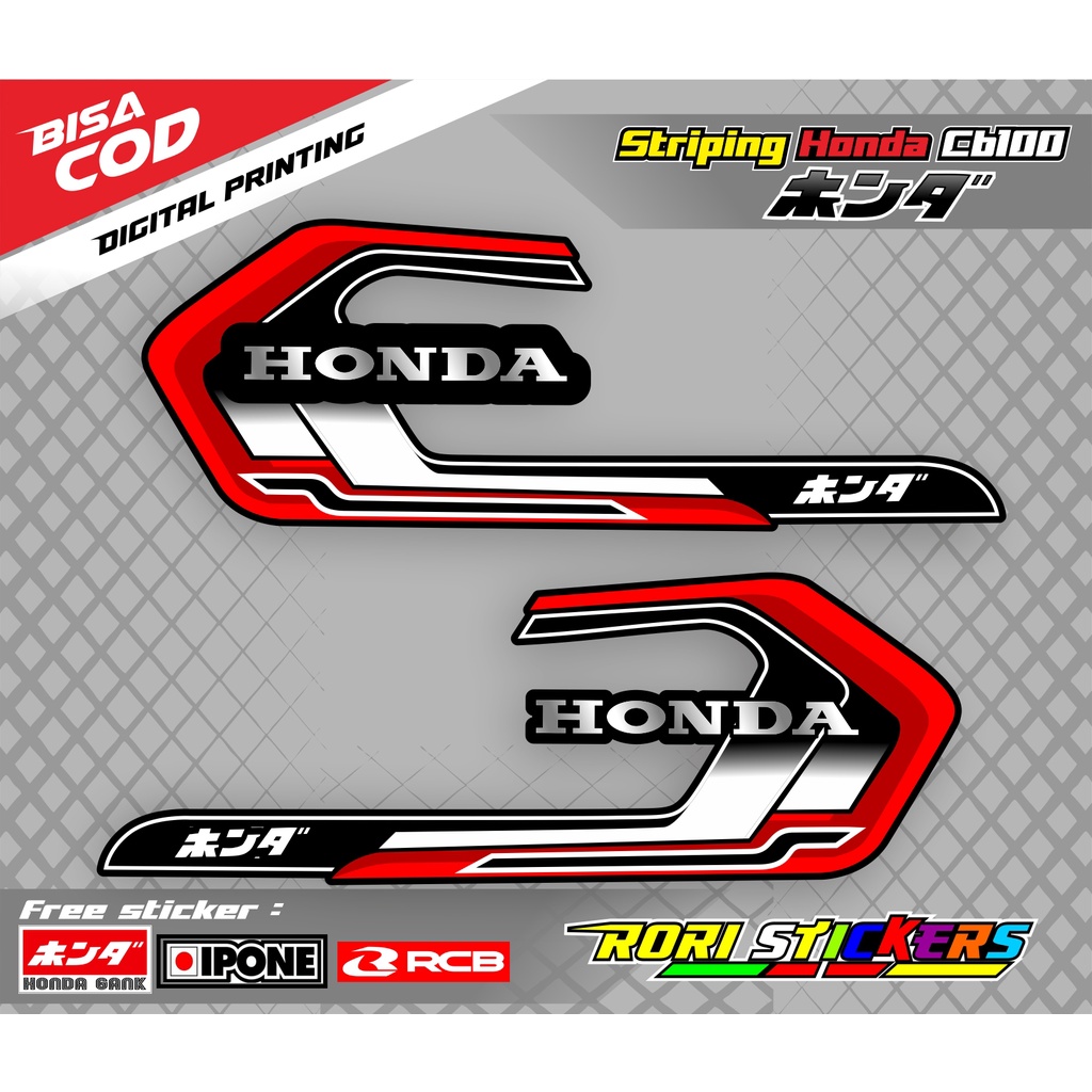 Jual STRIPING VARIASI CB100 HONDA GANK / STICKER LIST MOTOR CB100 ...