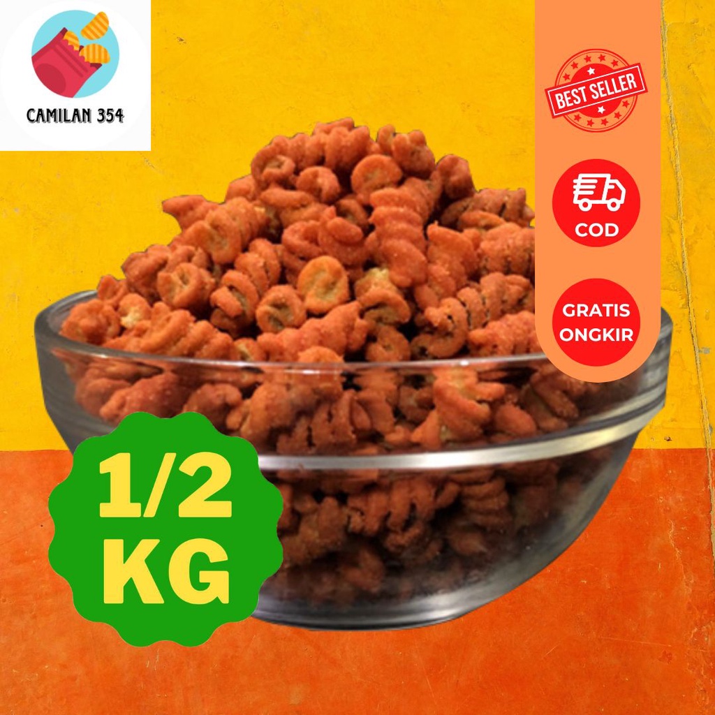 Jual [500GRAM] Makaroni Spiral Rasa Pedas Manis - 1/2kg / Macaroni ...