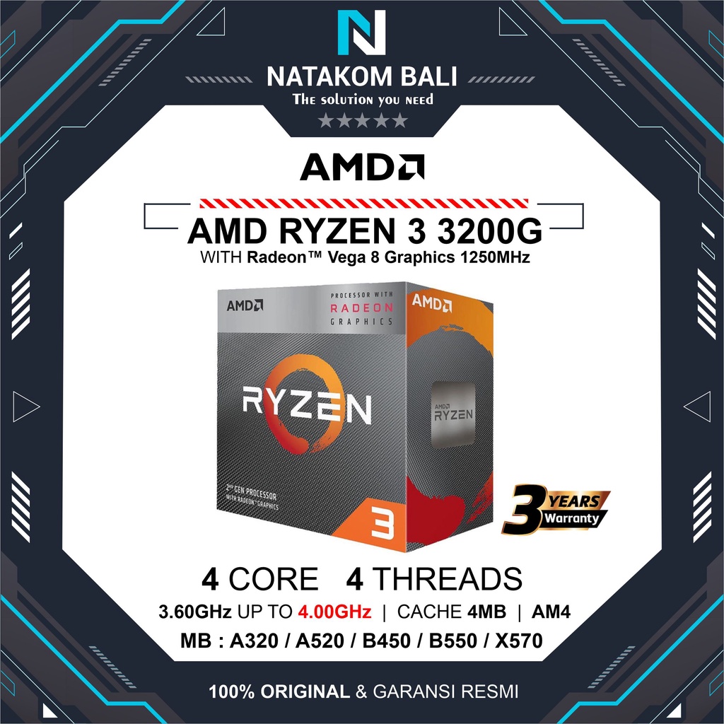 Jual PROCESSOR AMD RYZEN 3 3200G | Shopee Indonesia