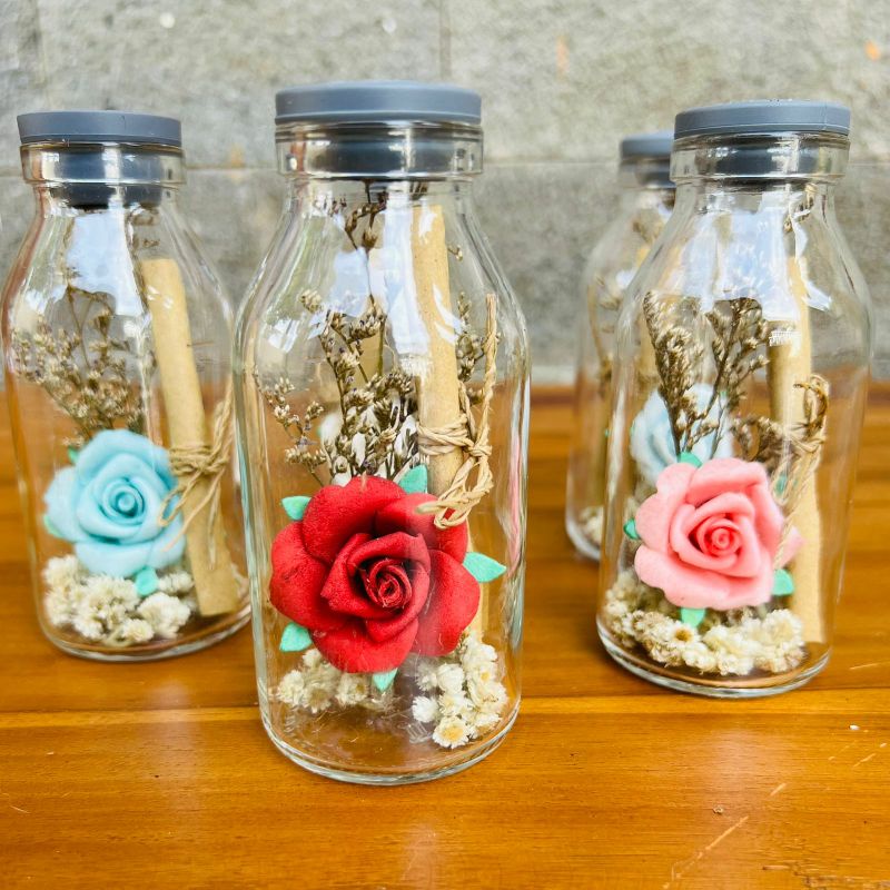 Jual DRIED FLOWER IN JAR BUNGA KERING DALAM BOTOL FLORIST KOREAN TOKO ...