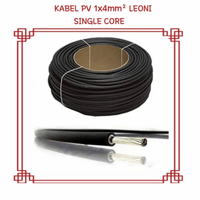 Jual Kabel PV 1x4mm 10m Kabel panel surya 4mm single core LEONI | Shopee Indonesia
