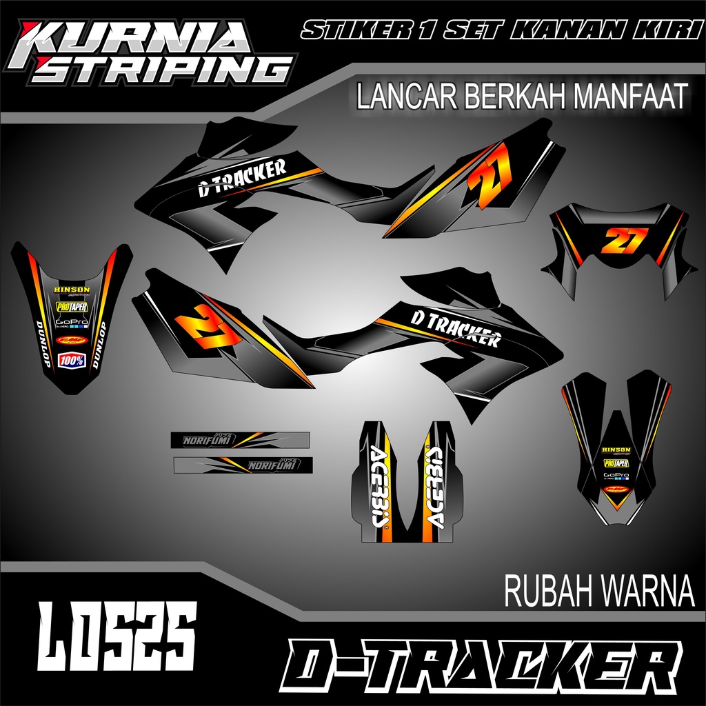 Jual Stiker Motor Striping Variasi List Motor D-tracker DTX Motor Trail ...