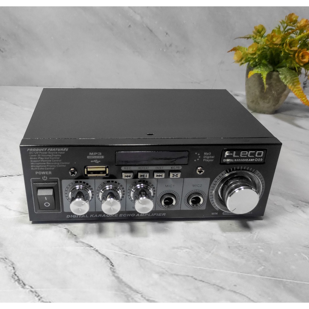 Jual Power Amplifier Fleco D-09 Bluetooth AC DC Radio | Shopee Indonesia