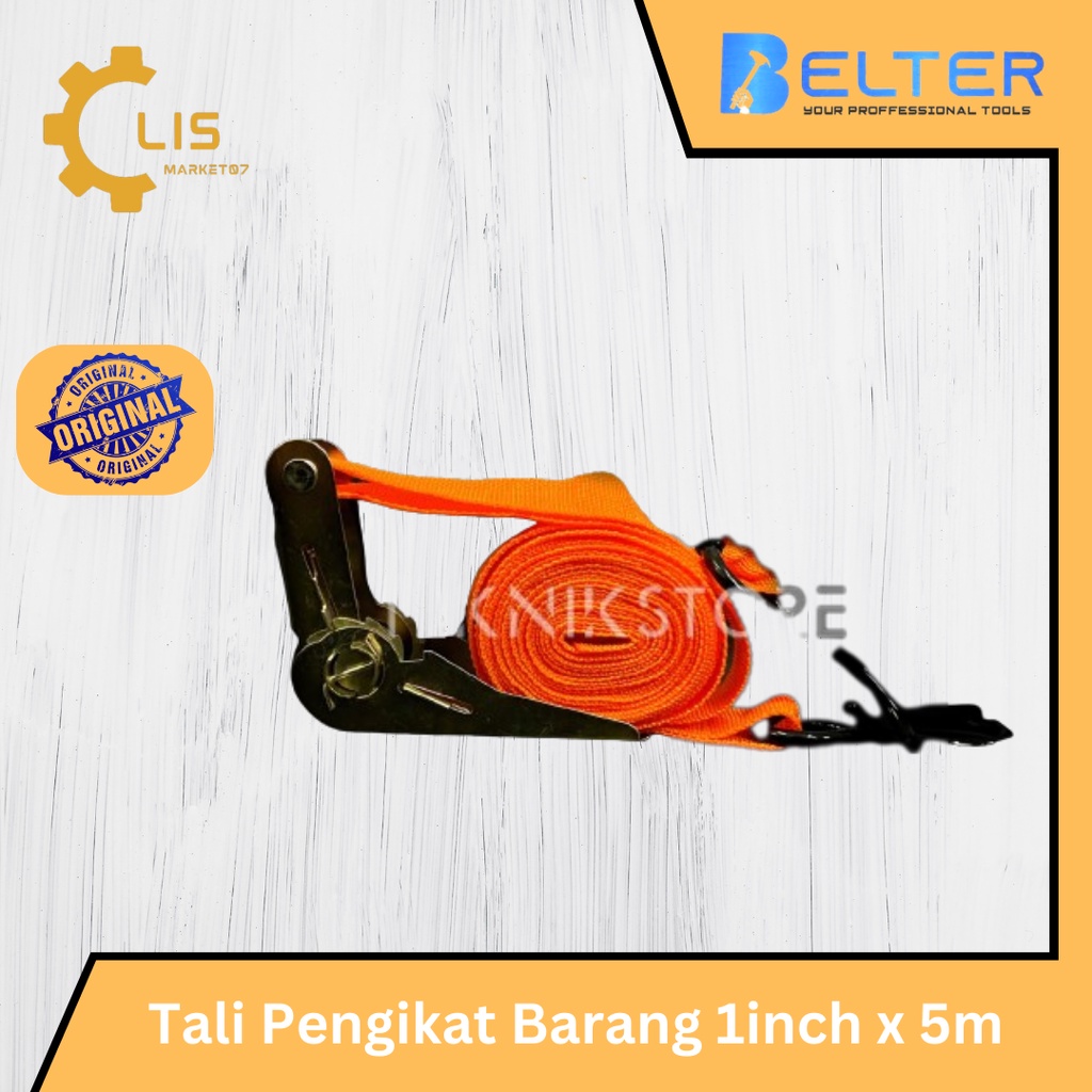 Jual Tali Pengikat Barang Belter 1inch x 5meter tali pengikat barang 5m ...