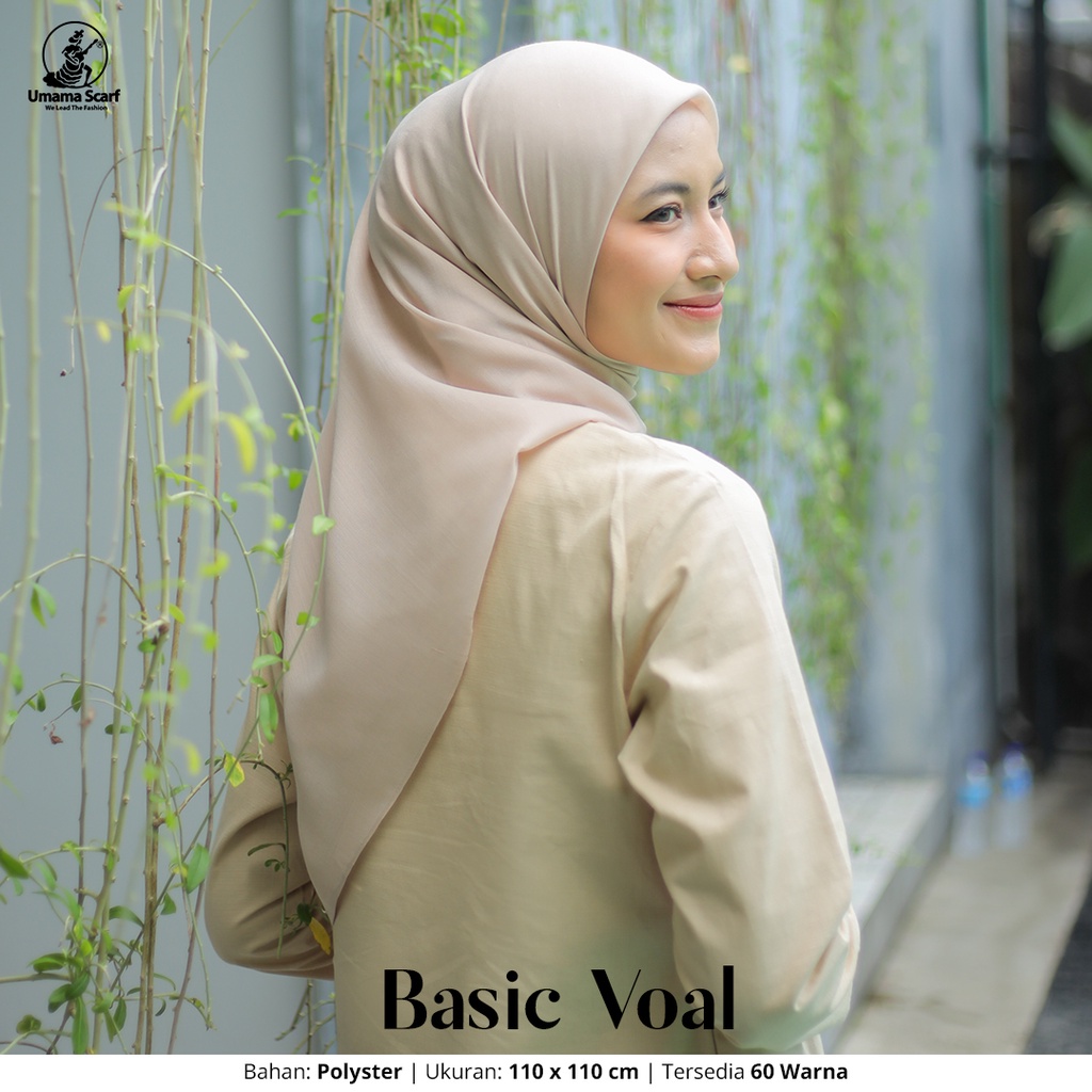 Jual Basic Voal Umama Scarf Kerudung Polos Jilbab Segi Empat Hijab Daily (Seri Warna) | Shopee ...