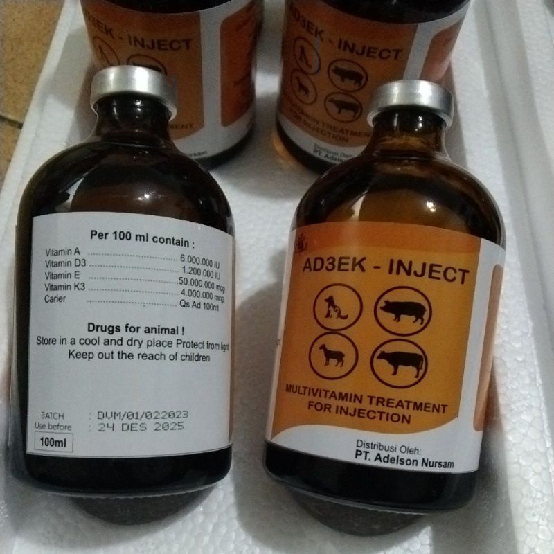 Jual vit AD3EK Inject 100ml (untuk fertilitas) | Shopee Indonesia