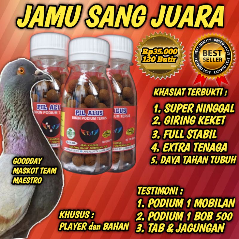 Jual JAMU MERPATI KOLONG PIL ALUS 120 BUTIR (MERAH) TERMURAH | Shopee ...