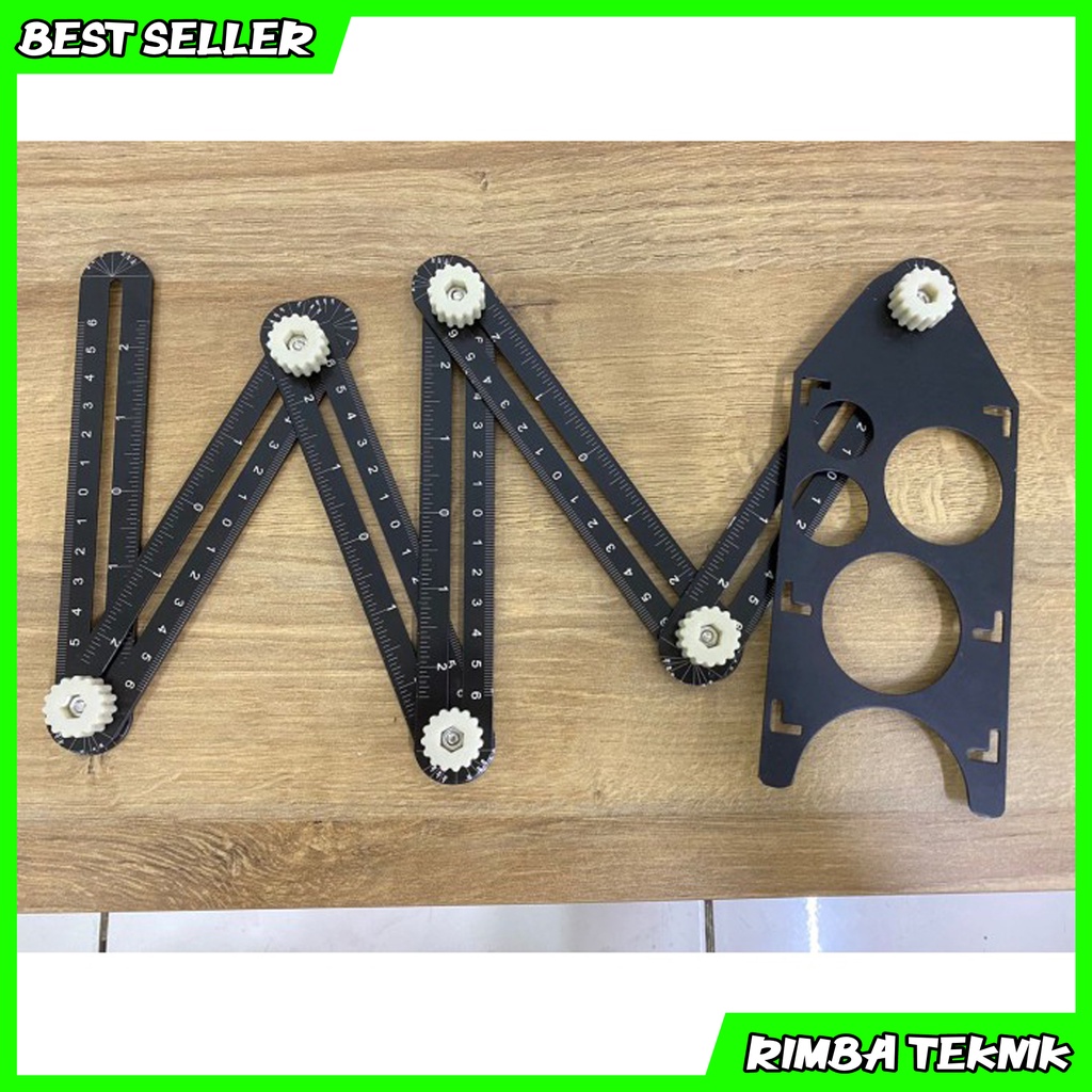 Jual Penggaris Keramik 6 Lipat Besi - Adjustable Multi Fungsi Ruler ...