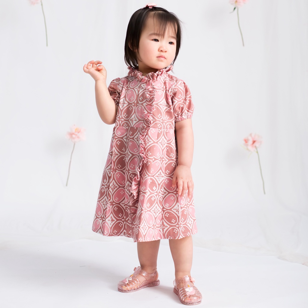 Jual Ayana Baju Dress Dres gaun Batik Anak Perempuan Cewek Casual Pesta ...