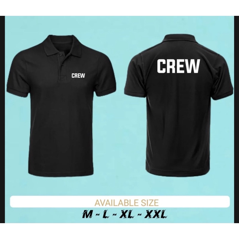 Jual Baju Polo Kerah Crew Baju Crew Kerja | Shopee Indonesia