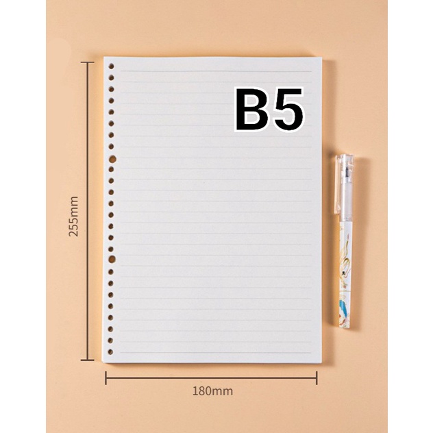 Jual LOOSE LEAF B5 KERTAS ISI BINDER Ukuran B5 (25 x 17.5 cm)- jumlah lubang 26 | Shopee Indonesia