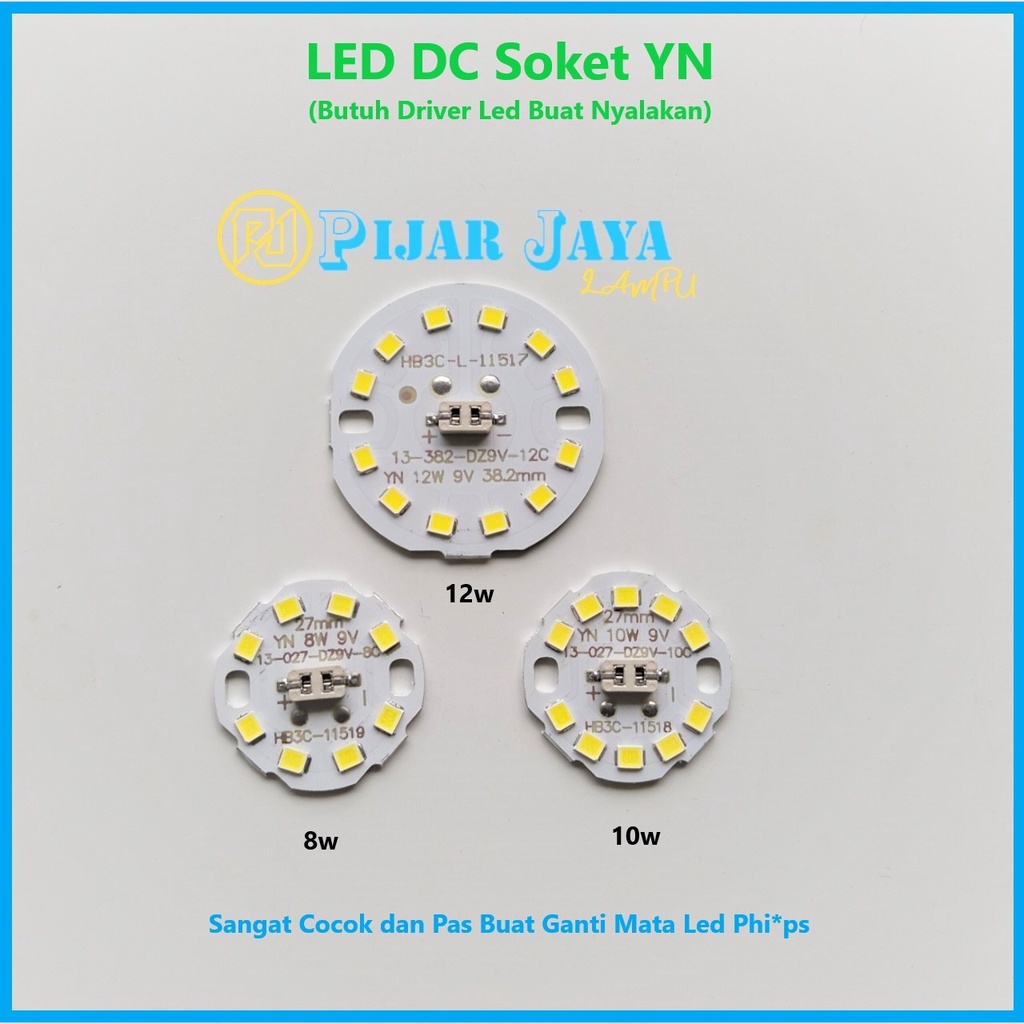 Jual PCB Lampu LED DC BM Socket Modul Chip Mata Led 8 10 12 watt ...