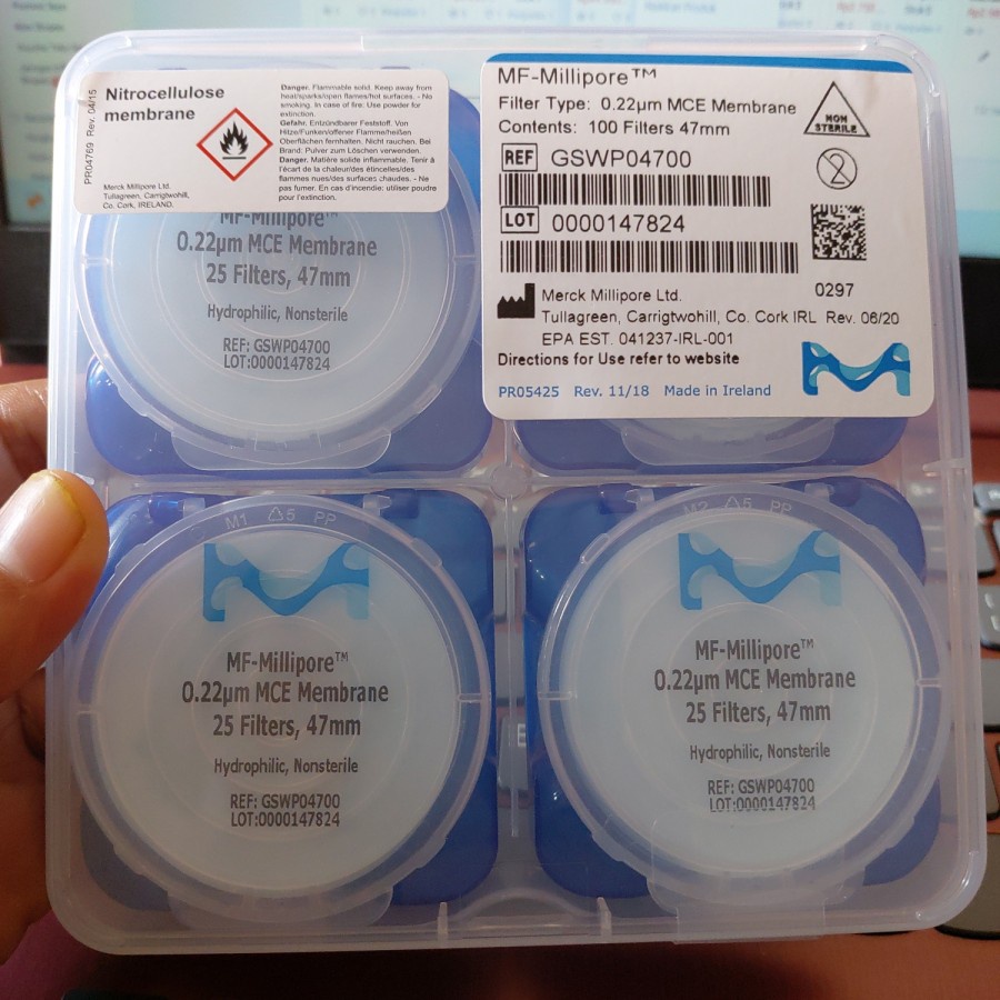 Jual MF - MILLIPORE KERTAS SARING MEMBRAN FILTER 0.22 UM MIKRON 0,22 ...