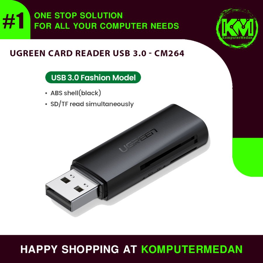 Jual UGREEN Card Reader USB 3.0 - CM264 PN 60722 | Shopee Indonesia