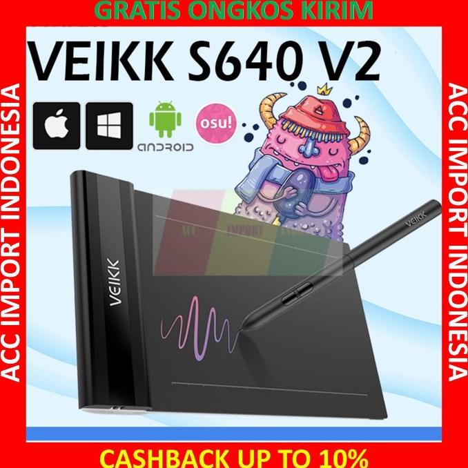 Jual VEIKK S640 Digital Graphic Drawing Pen Tablet Gambar OSU IOS ...