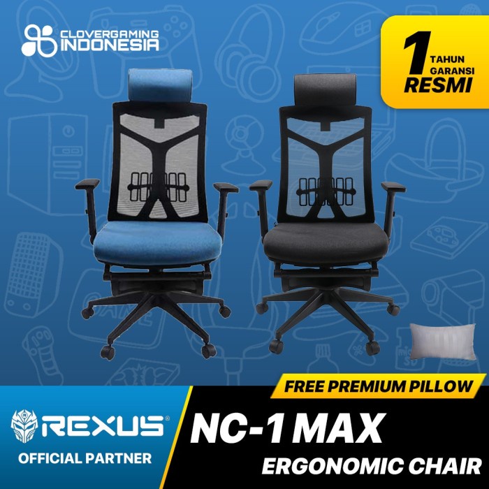 Jual Kursi Rexus Ergonomic Office Chair Kursi Kantor Nc-1 / Nc1 Max ...