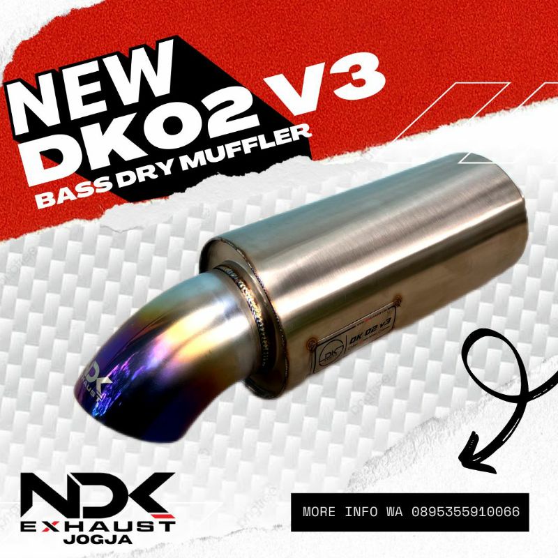 Jual Muffler NDK Exhaust DK02 V3 (bass dry) | Shopee Indonesia